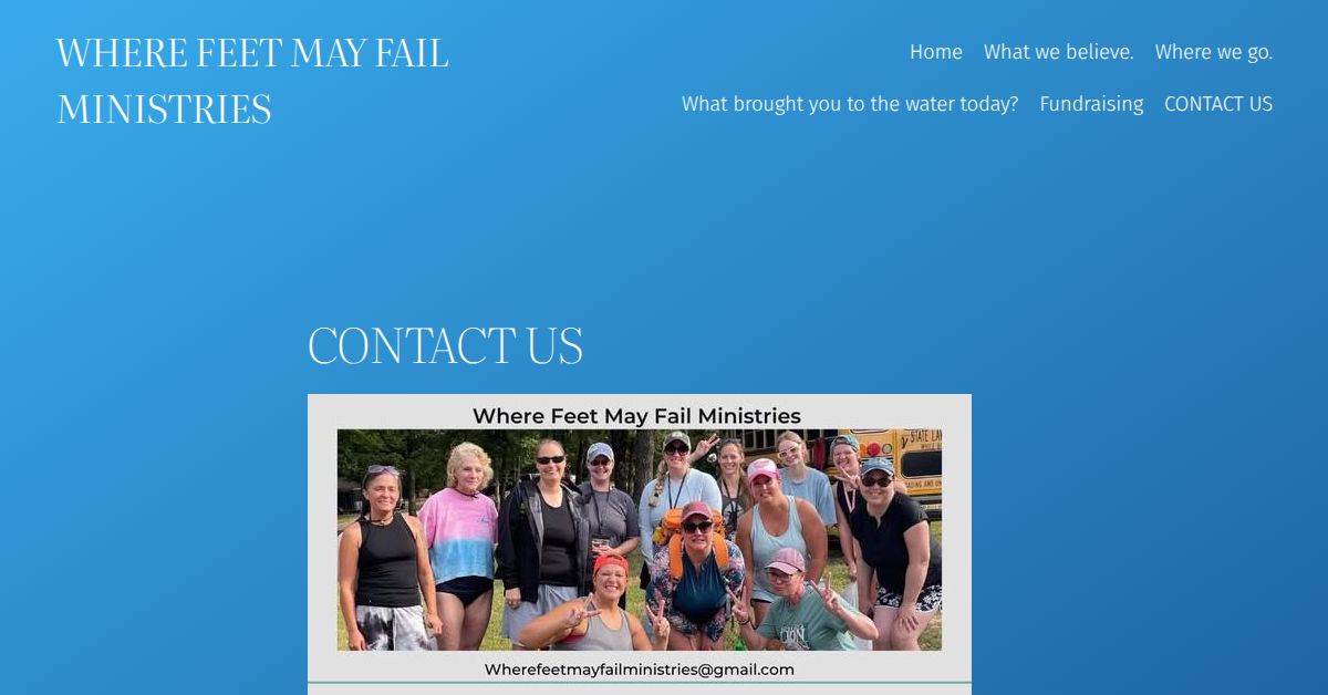 CONTACT US – Where Feet may Fail Ministries